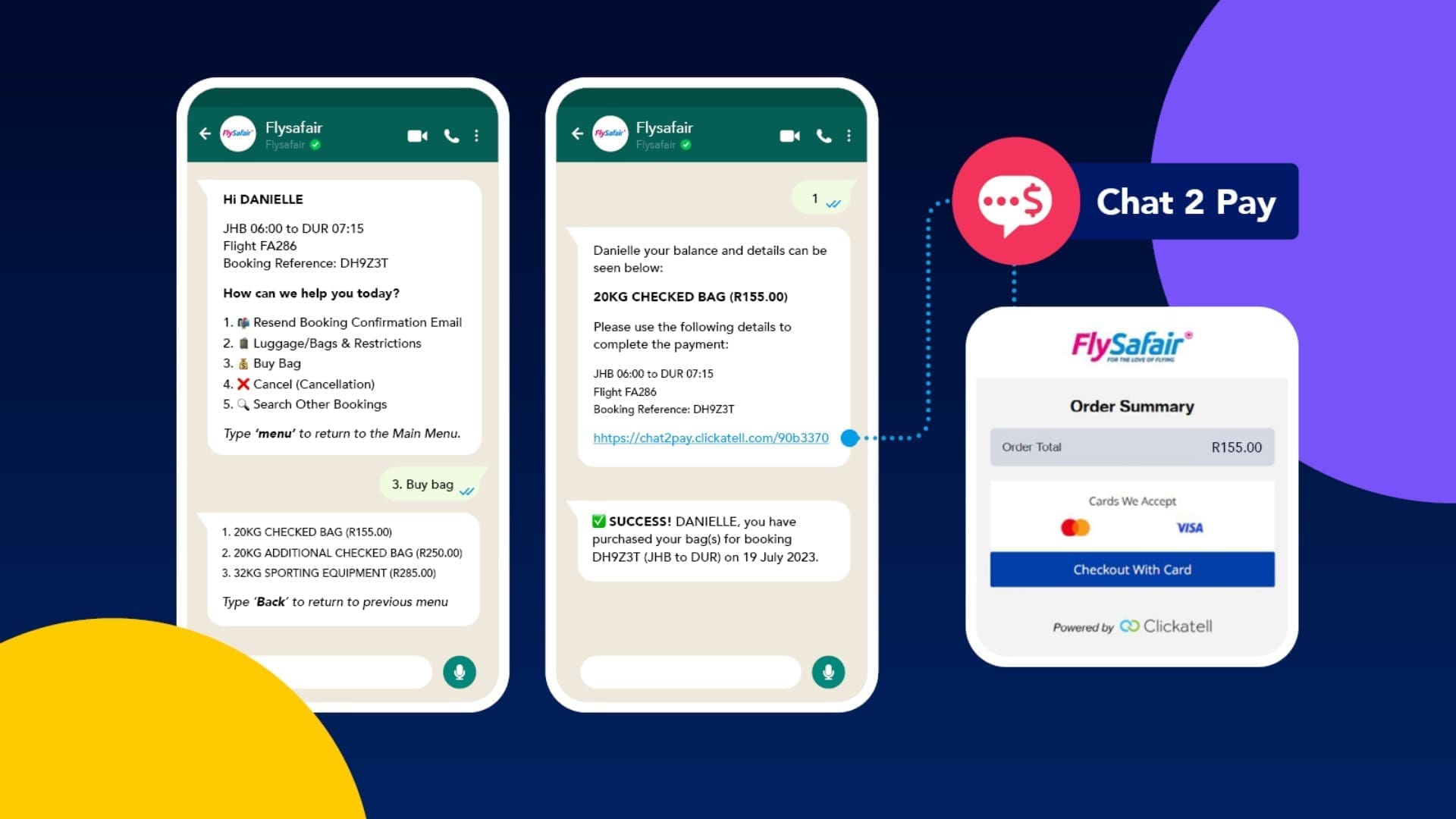 Clickatell launches Chat 2 Pay feature for FlySafair via WhatsApp ...