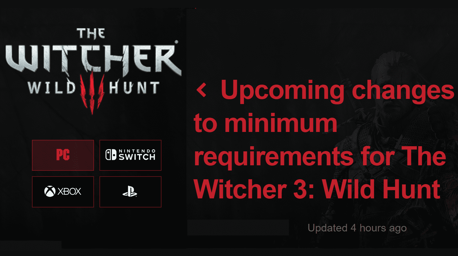 How do the new Witcher 3 PC requirements compare? - Hypertext